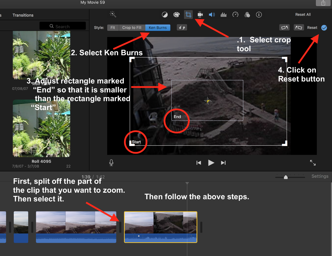 How to zoom a section of a movie/project - Apple Community