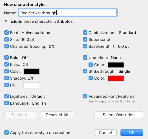 Change the colour of the strikethrough ba… - Apple Community