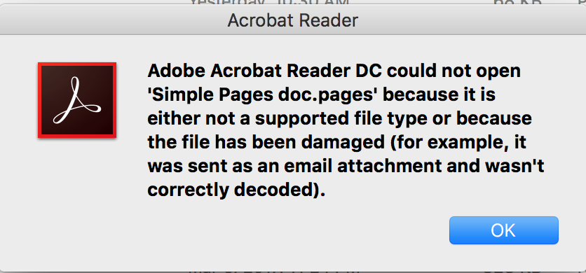 Pages and Adobe Acrobat Reader - Apple Community