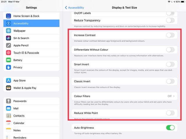 how do i restore colour to ipad screen an… - Apple Community
