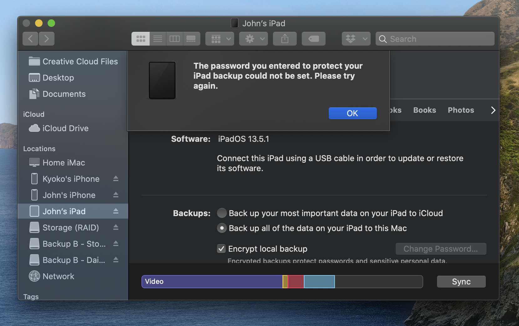 Can't encrypt iPhone and iPad backup - wh… - Apple Community