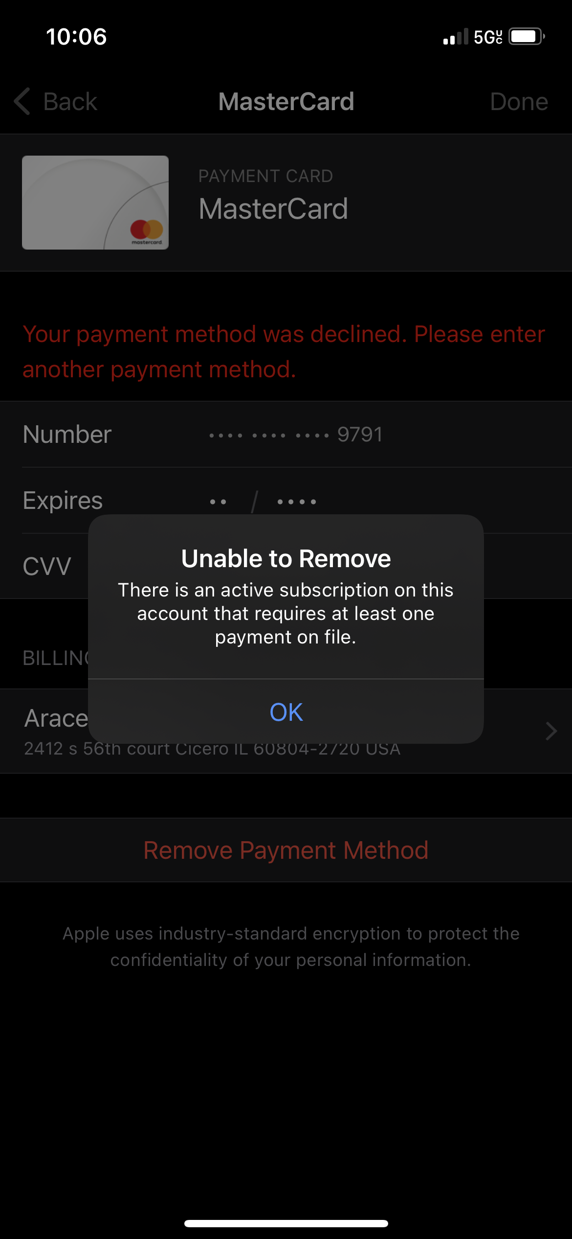 Payment method - Apple Community