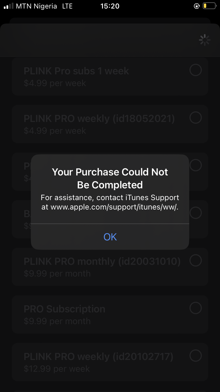 Your purchase could not be completed - Apple Community