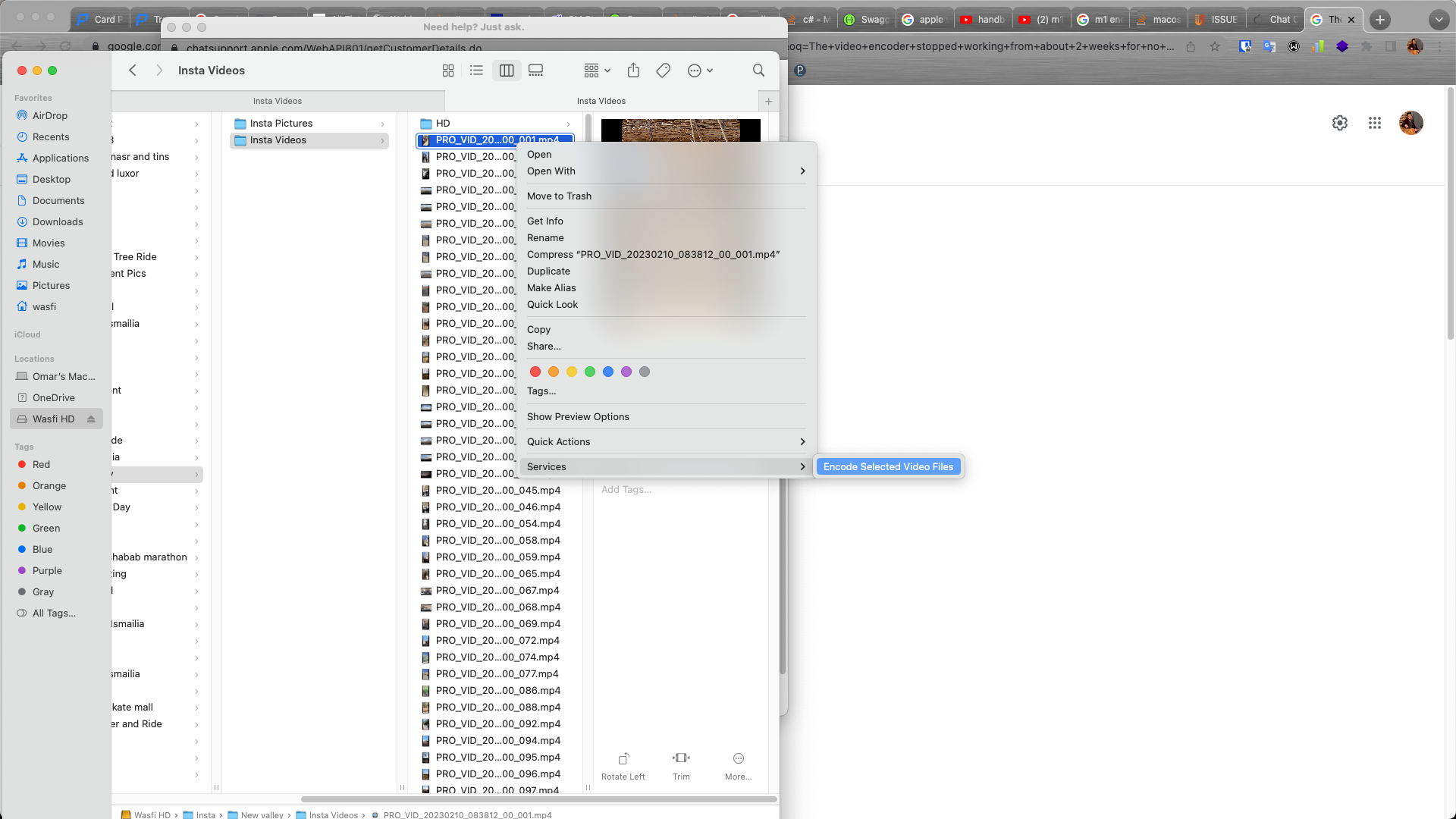Can't Encode the videos using the native … - Apple Community