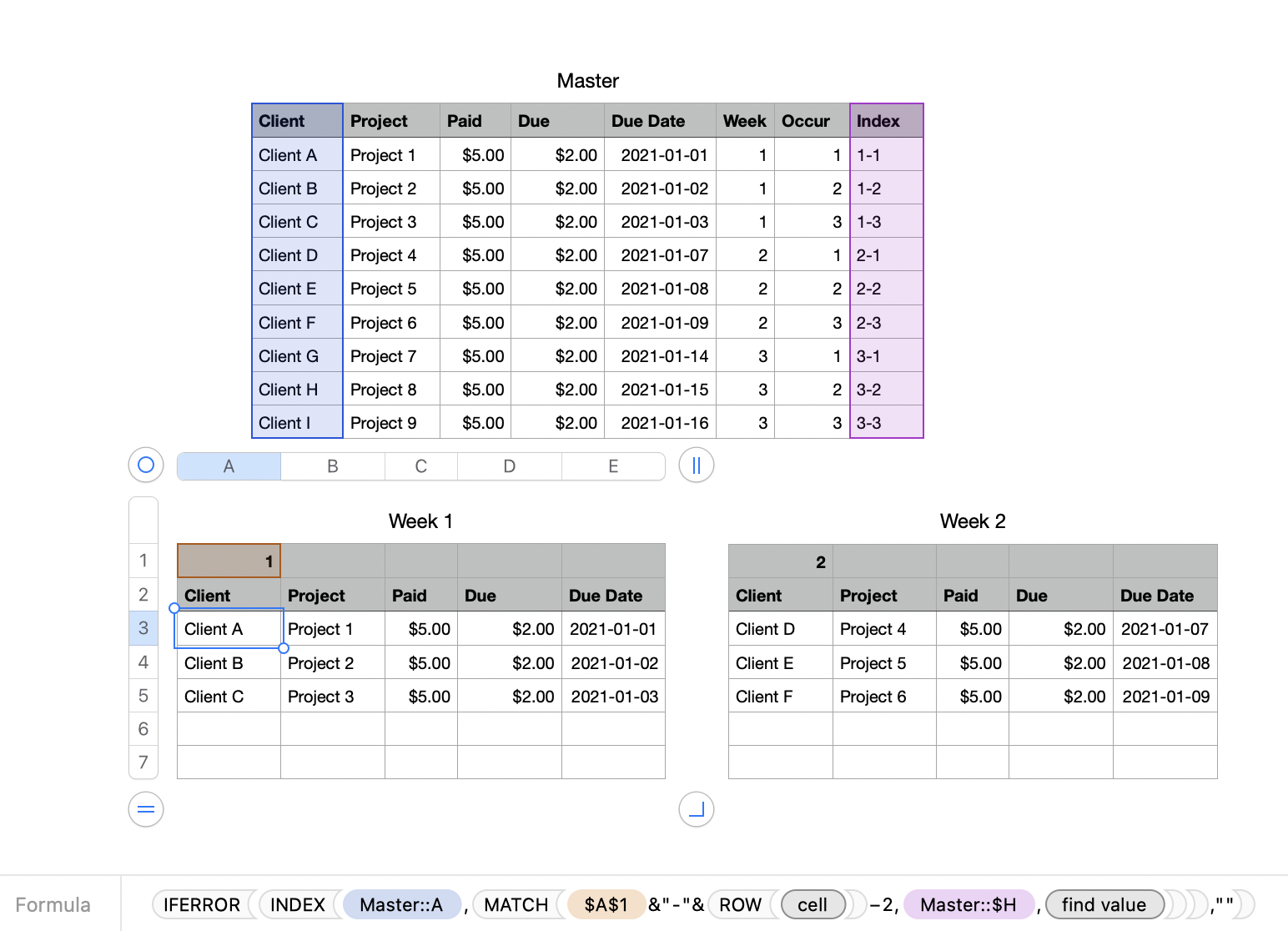 Auto Populate Rows with Data from Another… - Apple Community