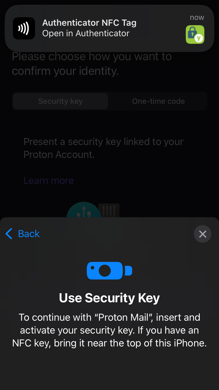 iPhone recognizes security key, doesn't l… - Apple Community