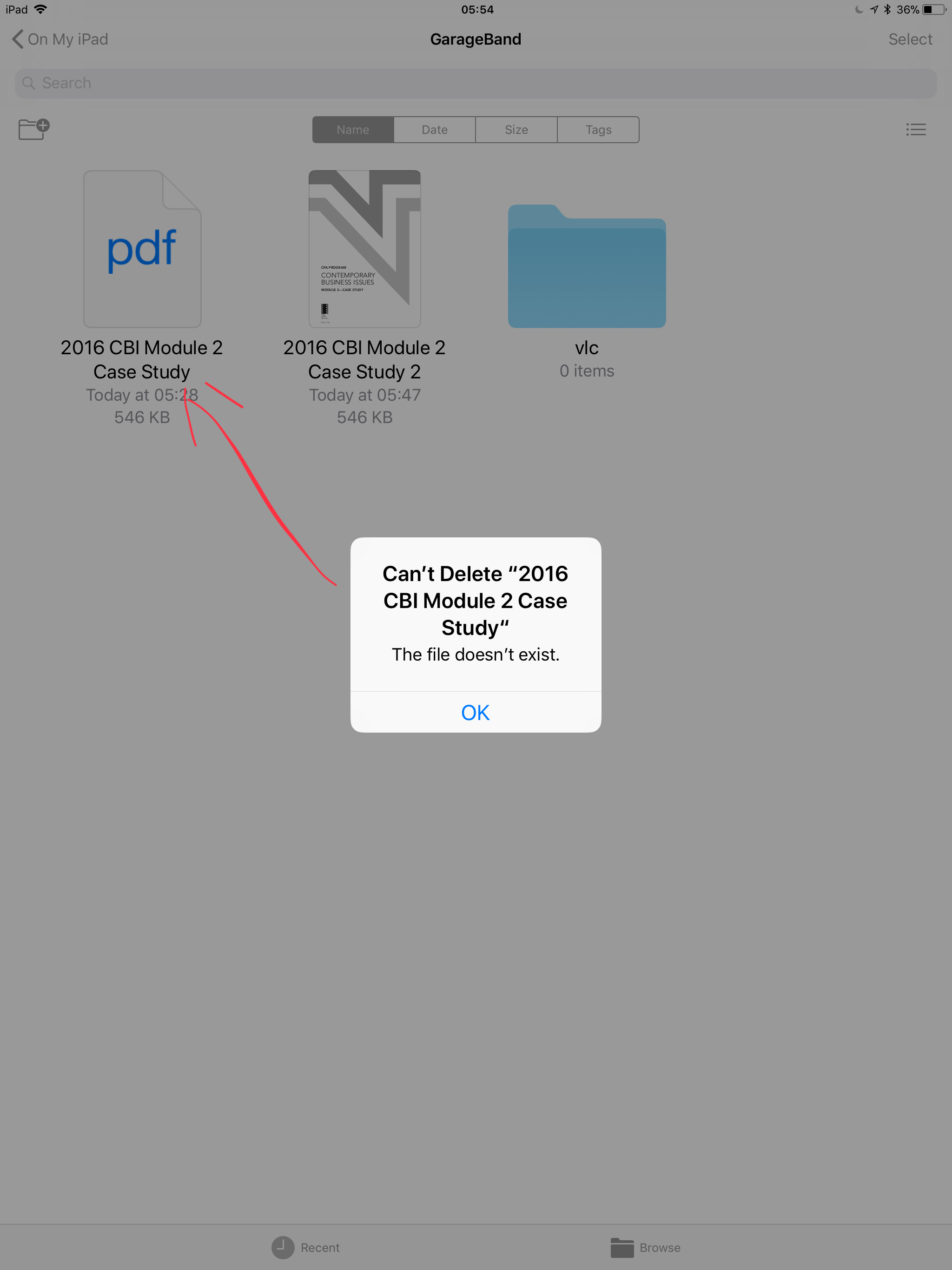 File app in iOS 11 showing the file doesn… - Apple Community