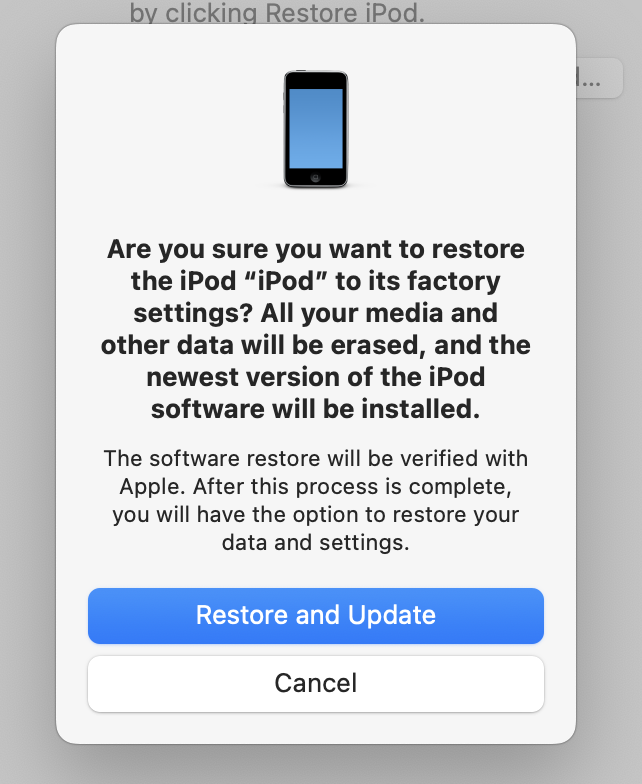 Trying to restore ipod touch 3rd Gen on M… - Apple Community
