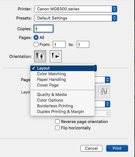 high sierra photos print dialogue window - Apple Community