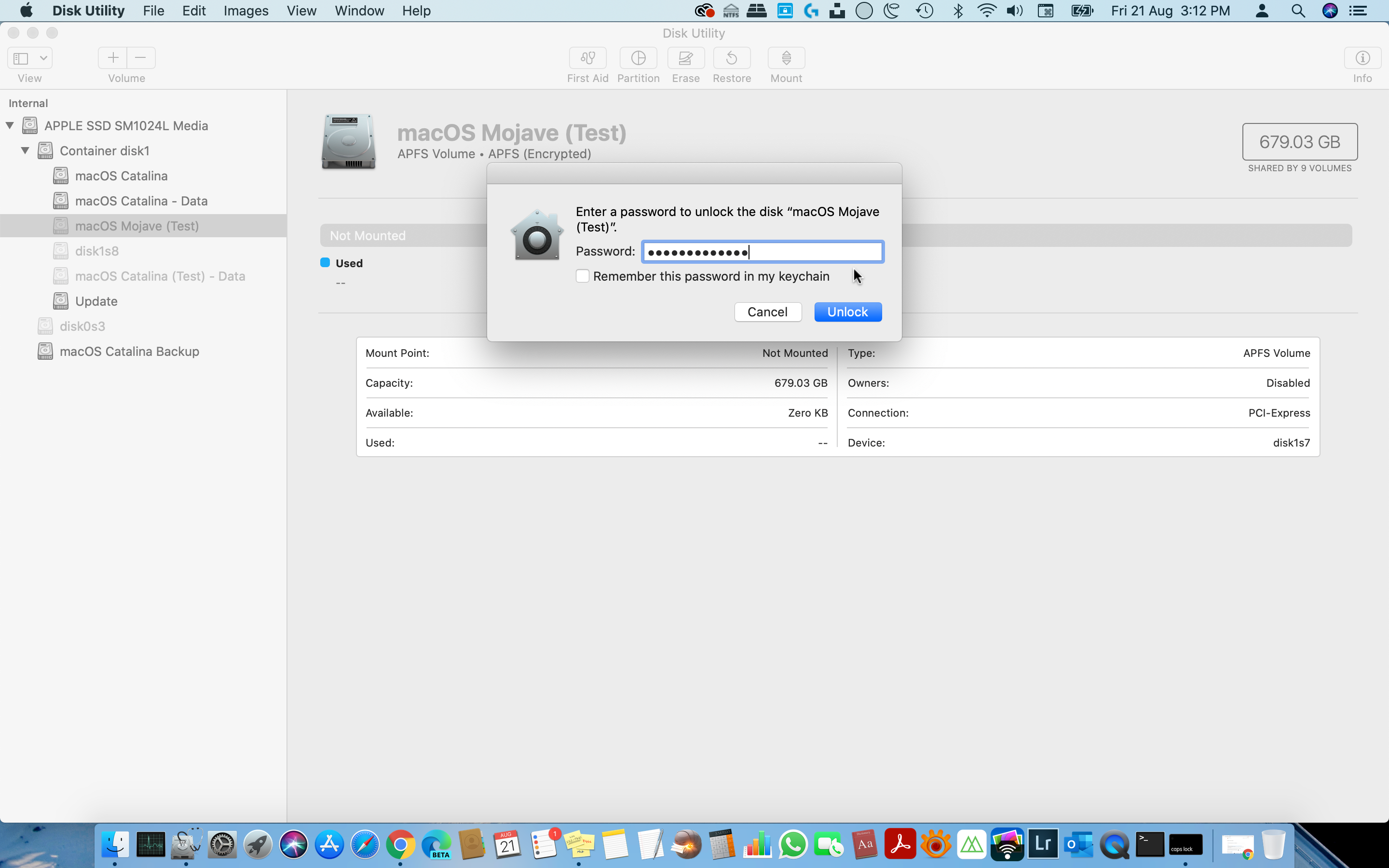 Prevent APFS encrypted partition to mount… - Apple Community