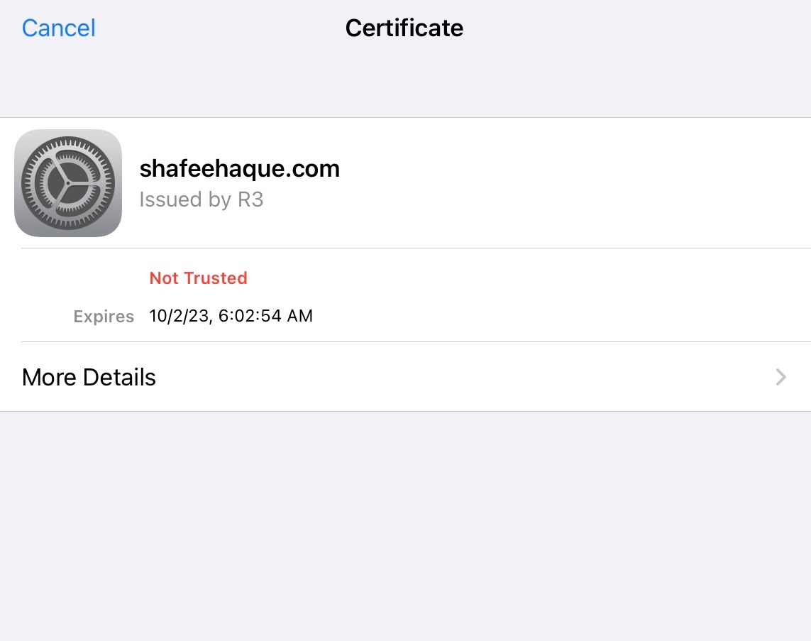 What is this untrusted certificate pop up… - Apple Community