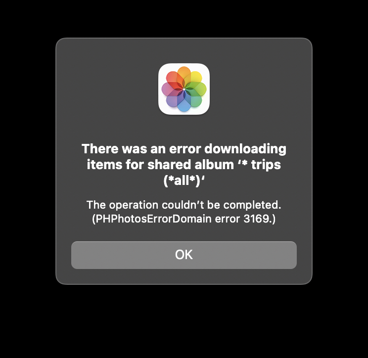 Error: Copying videos from one shared lib… - Apple Community