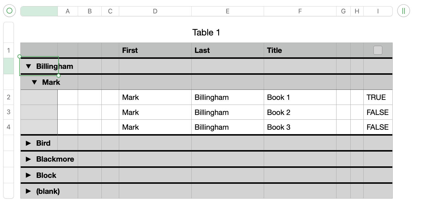 Toggle row visibility in Numbers possible? - Apple Community