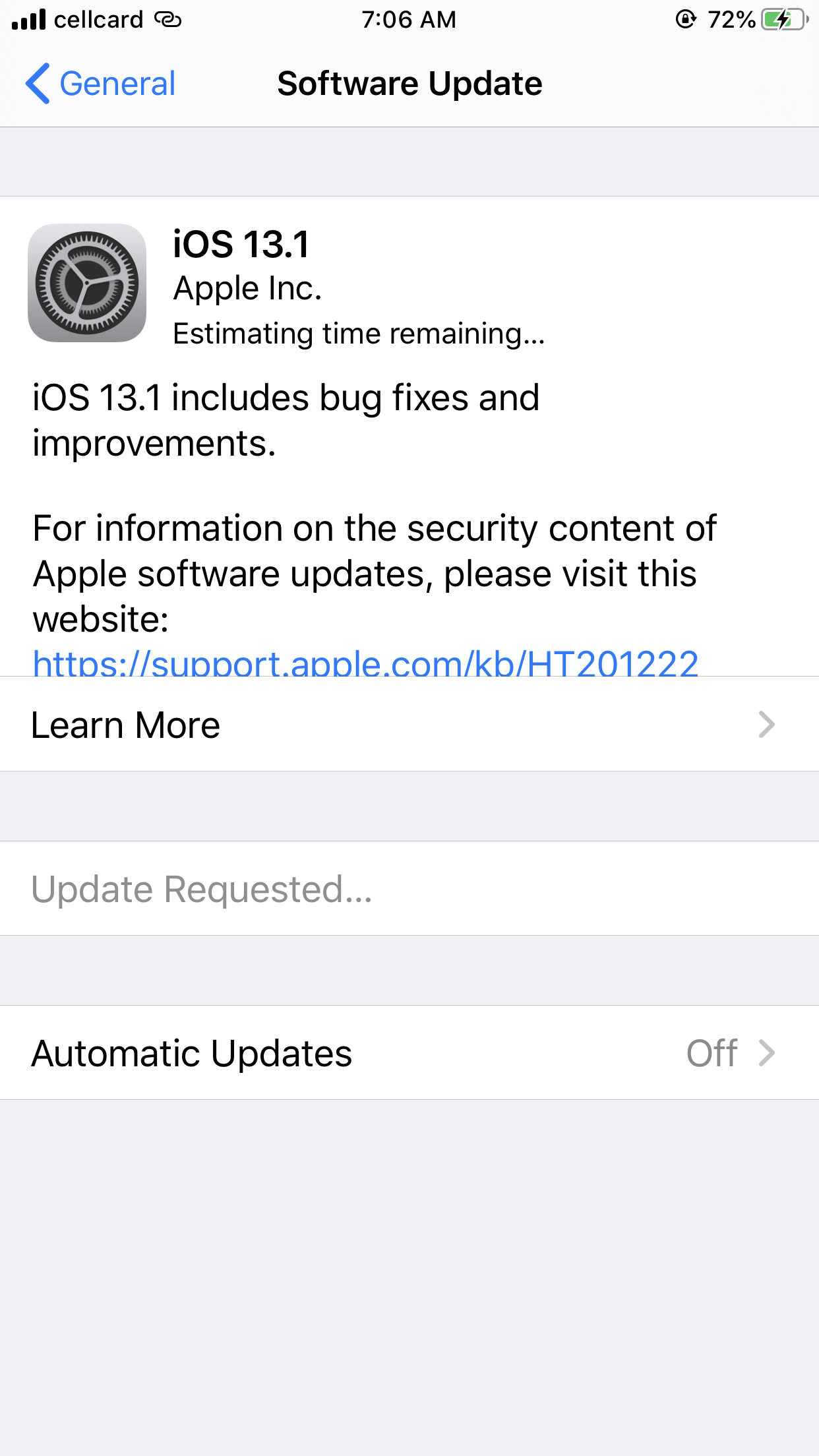 Update Requested stuck - Apple Community