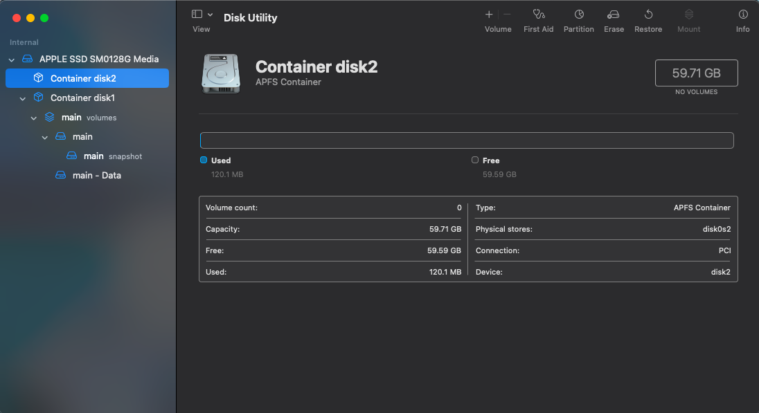 Merging two container disks after deletin… - Apple Community