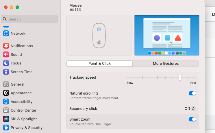 Apple mouse left/right click always bring… - Apple Community