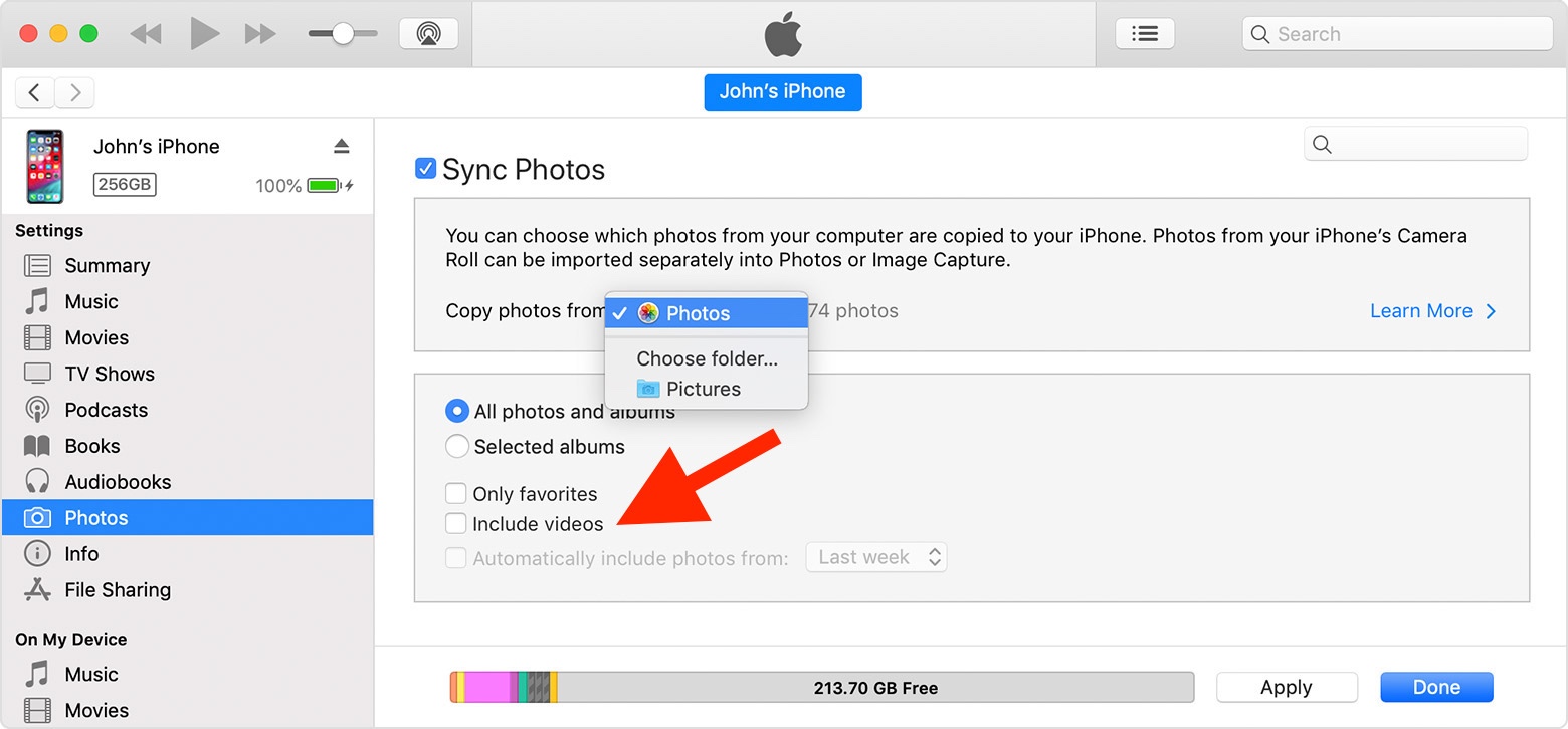 Transferring videos from a Photos Album o… - Apple Community