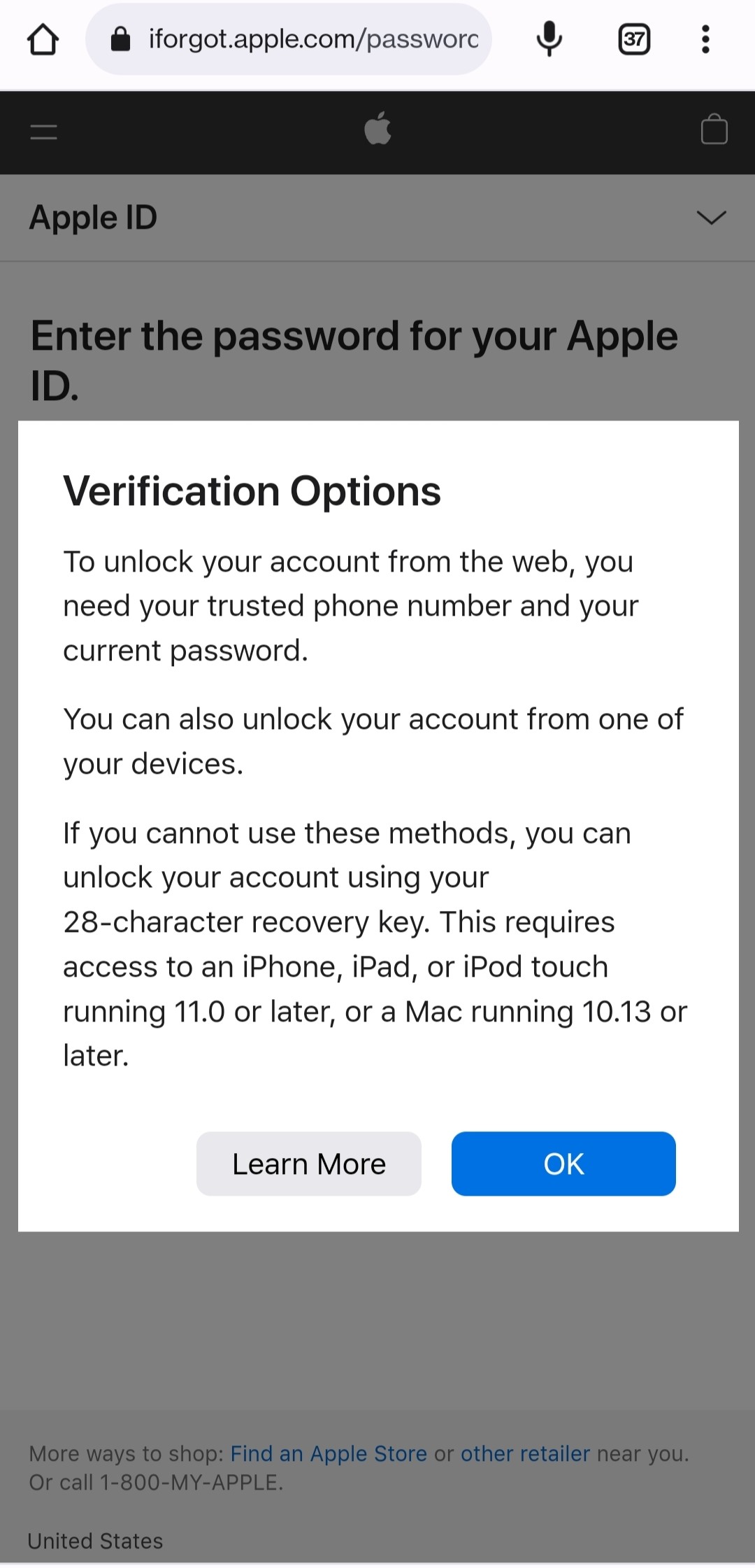I want reset my Apple account password bu… - Apple Community
