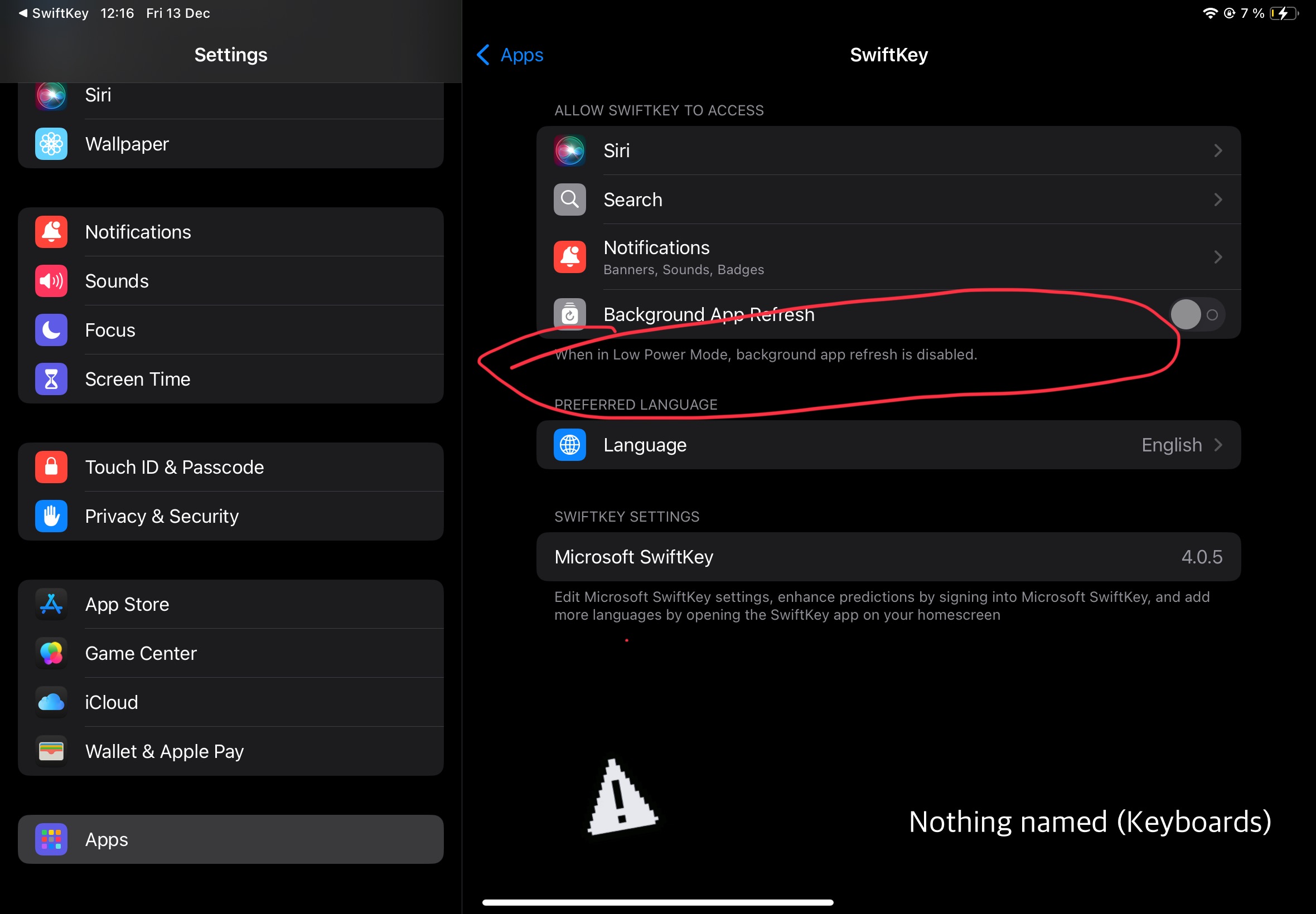 Swiftkey issue in Keyboards app on iPad - Apple Community