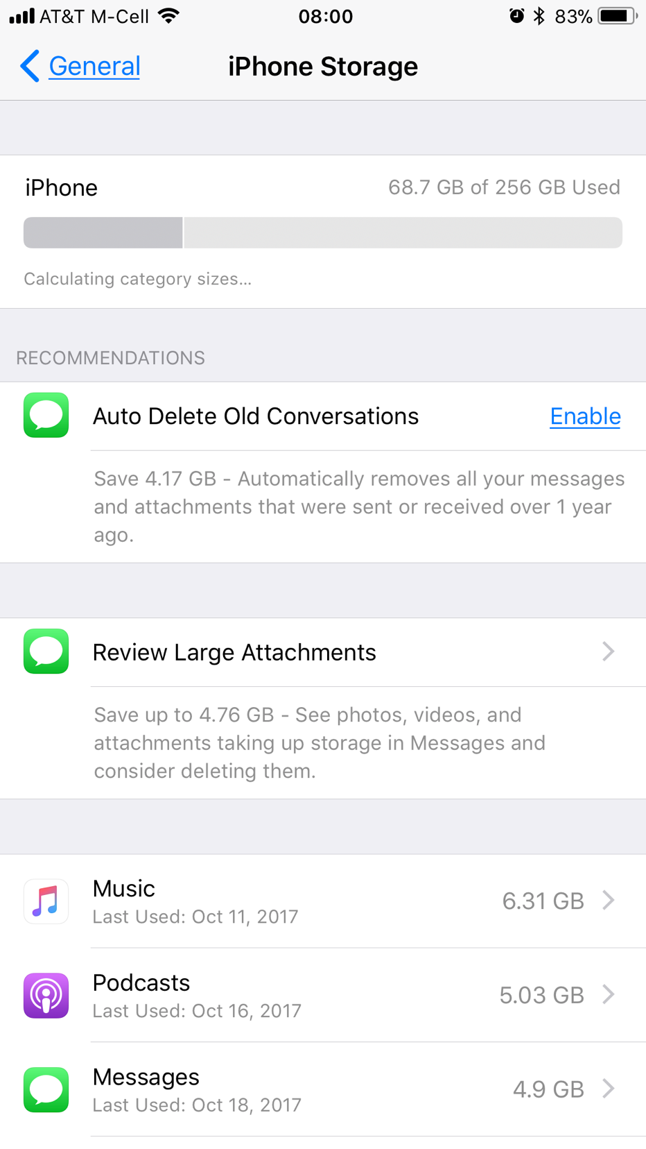 Why am i getting a full storage notificat… - Apple Community