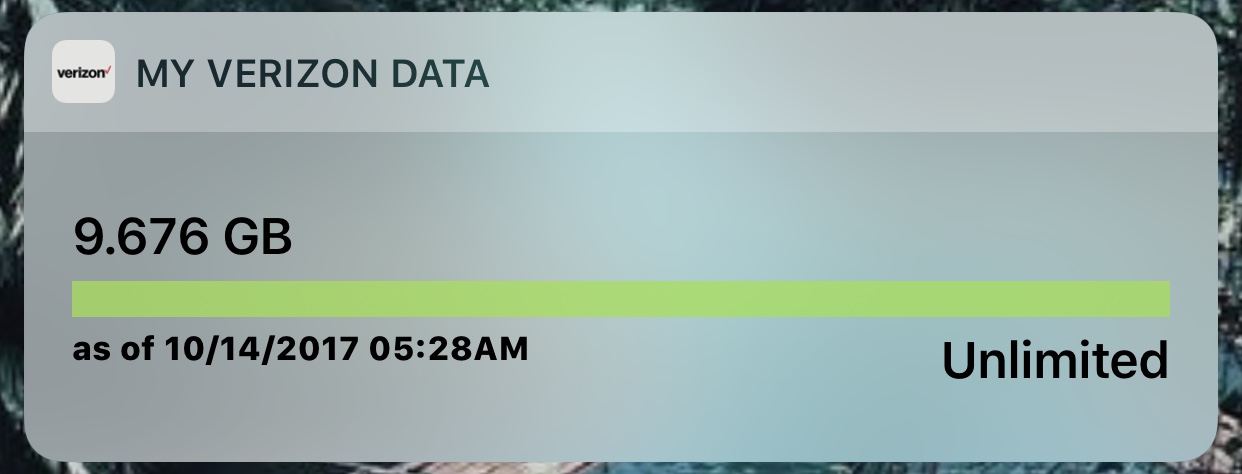 My Verizon Data Widget Issue - Apple Community