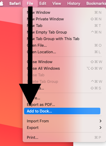 Add Safari URL to dock - Apple Community