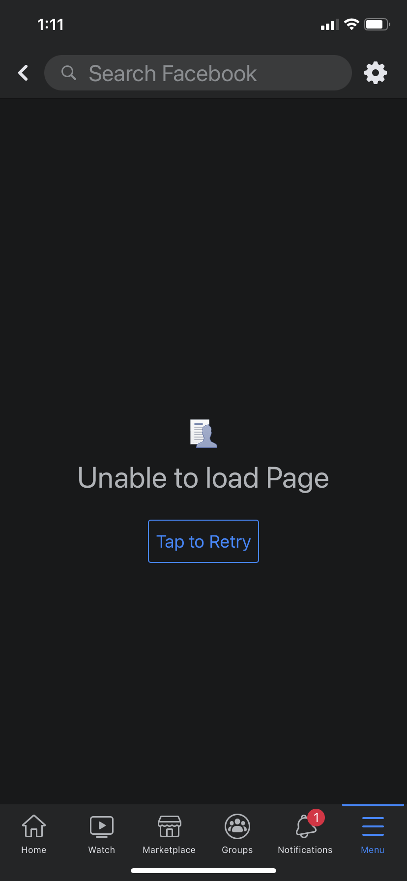 Facing this issue, not able to load faceb… - Apple Community