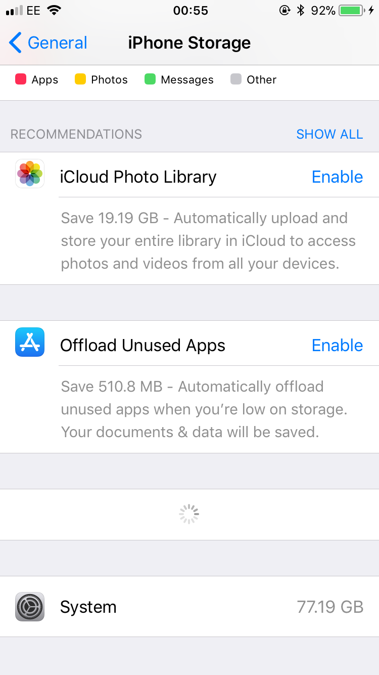 iOS11 using so much storage - Apple Community