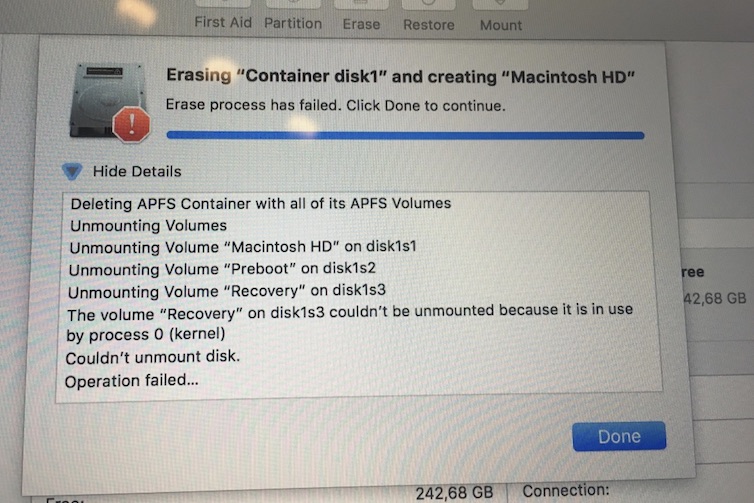 could not create a preboot volume for APF… - Apple Community