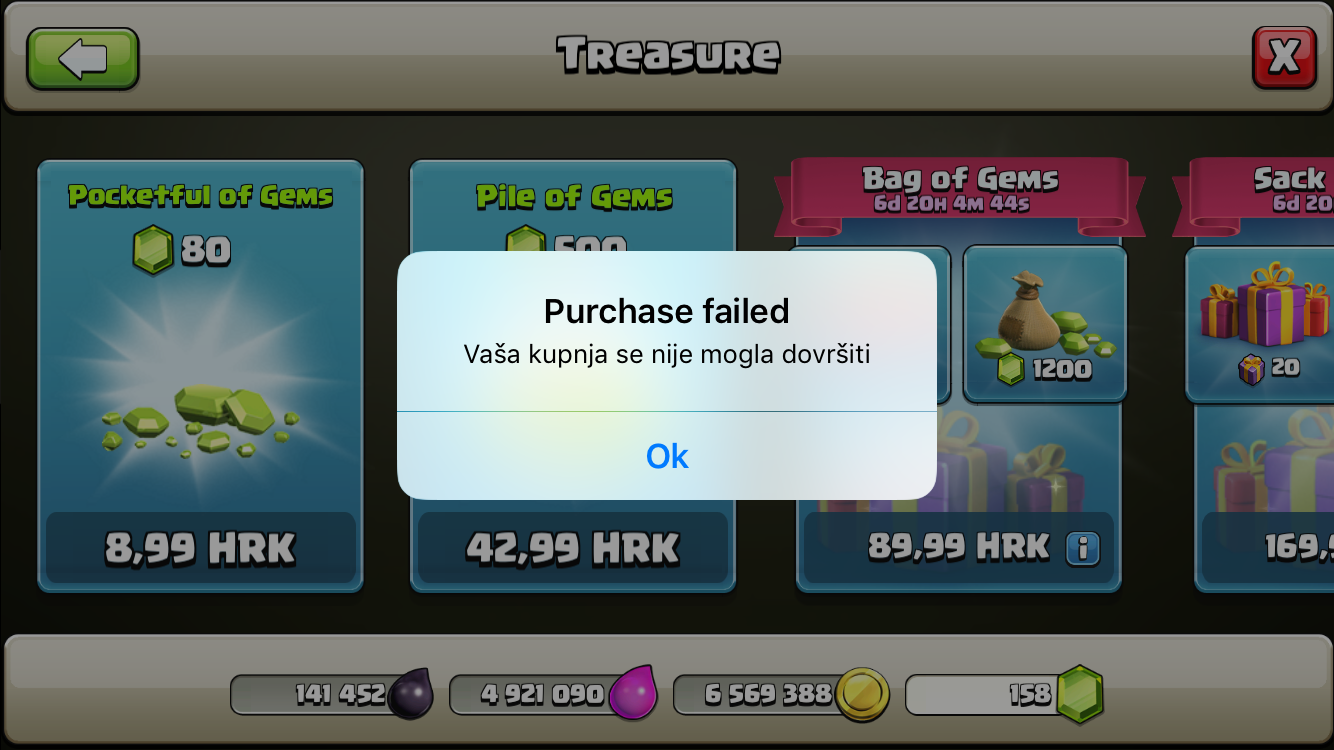 Purchase failed - Apple Community