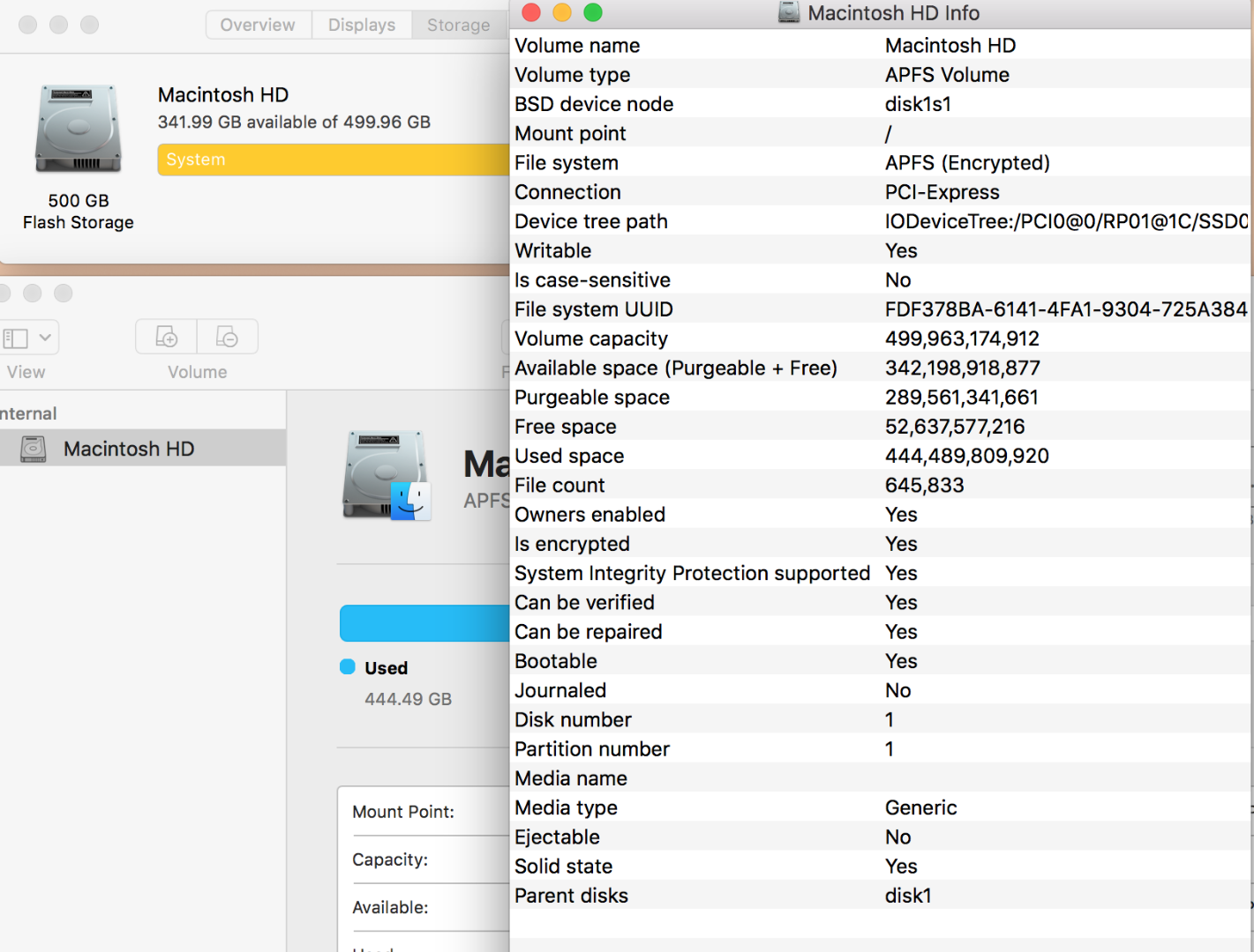 "About my Mac" and "Disk Utility" show va… - Apple Community