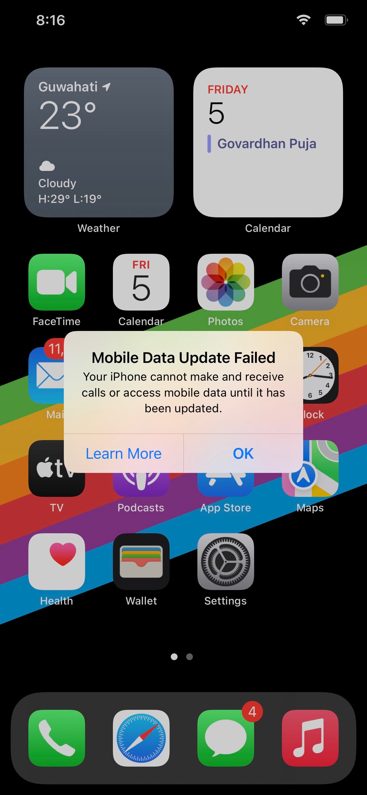 My phone shows no service after updating … - Apple Community