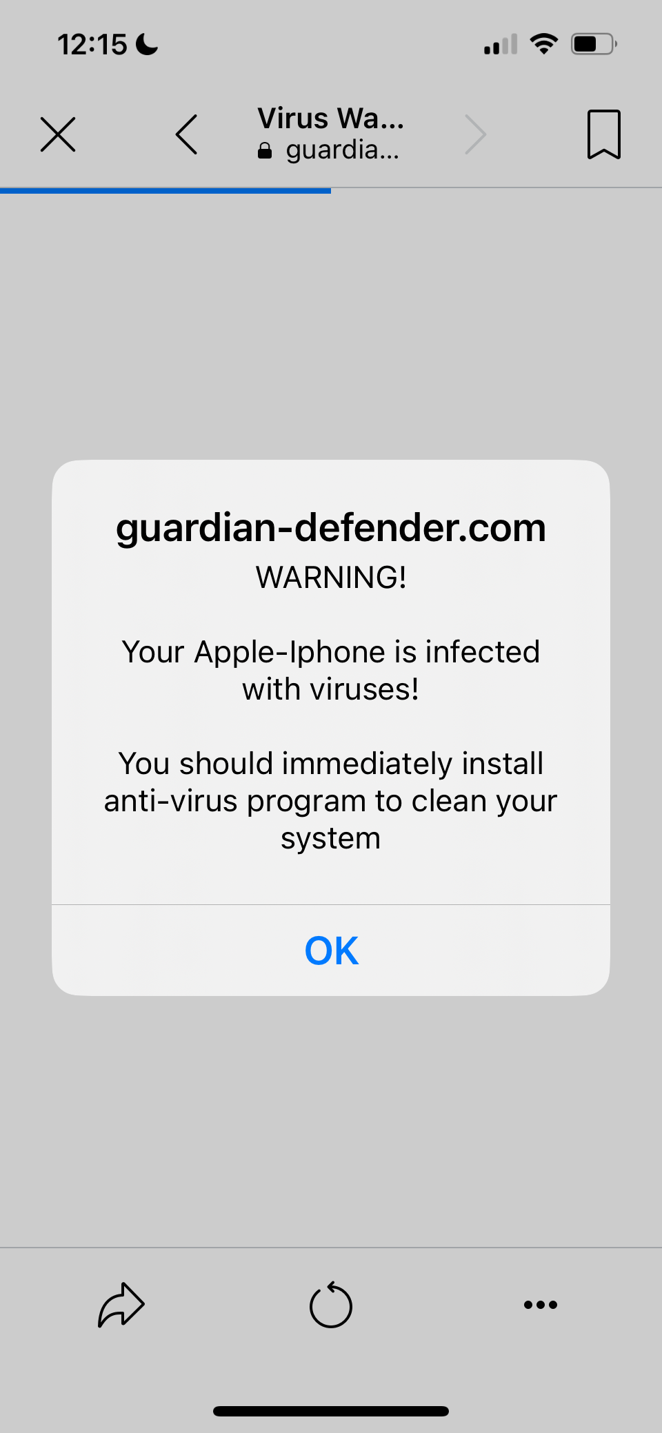 Seeing a popup about a virus infection on… - Apple Community