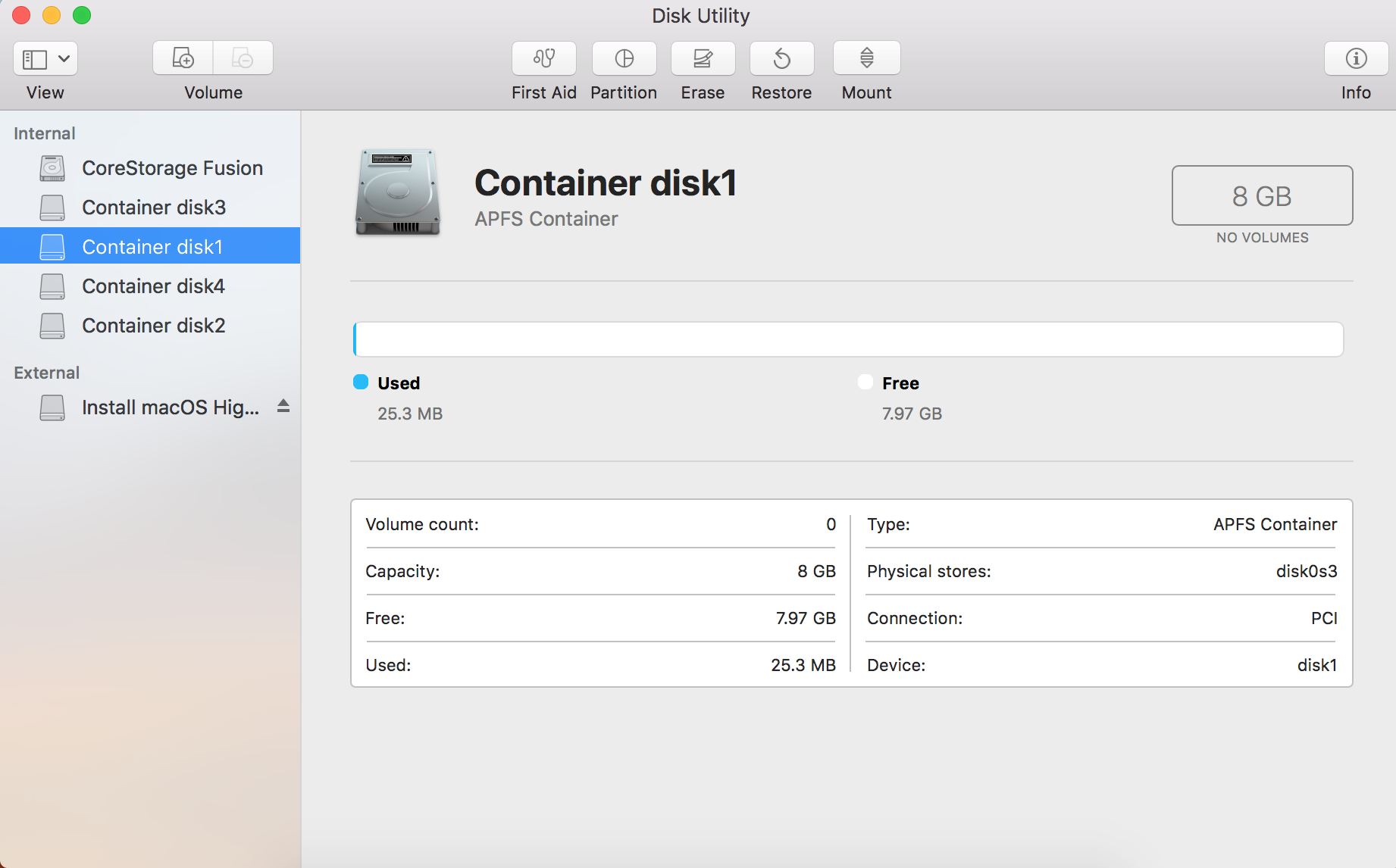 Disk Utility showing multiple disk contai… - Apple Community
