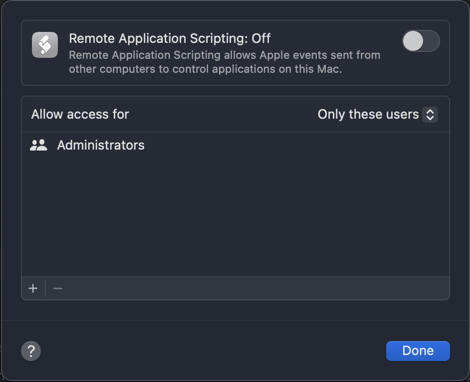 Remote sharing options turning on automat… - Apple Community