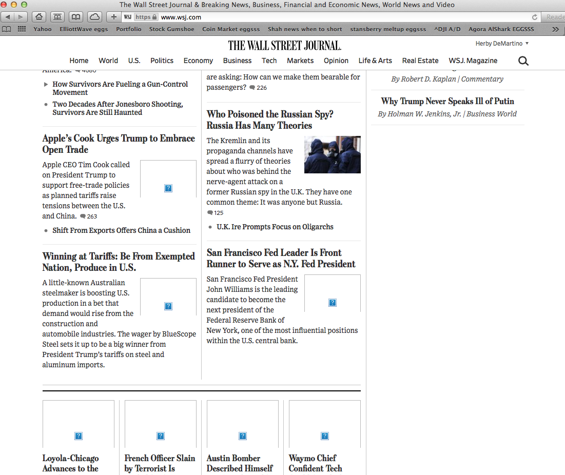 Safari 9.1.3 WSJ showing ? in image locat… - Apple Community