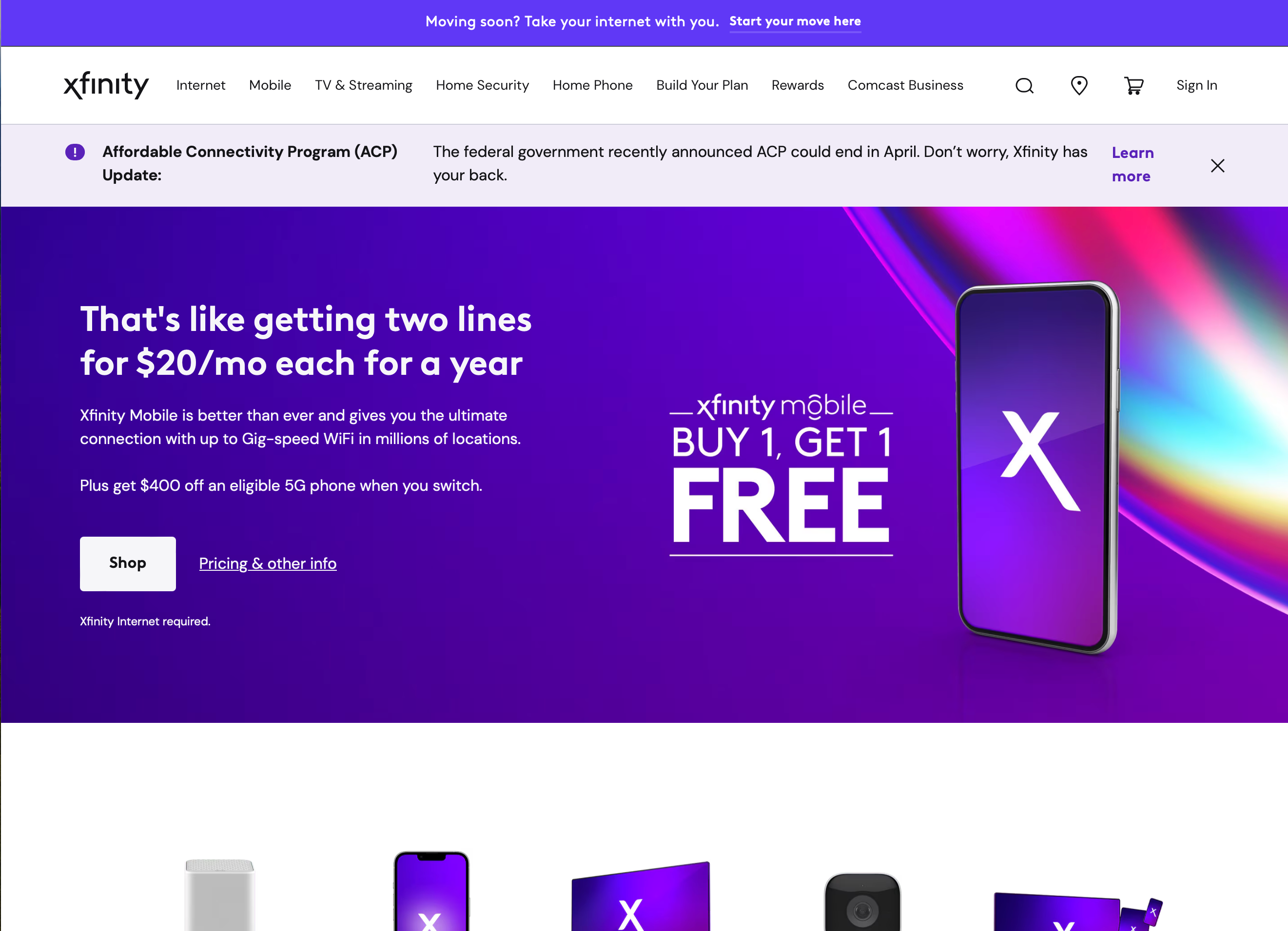 Xfinity.com doesn't display navigation in… - Apple Community
