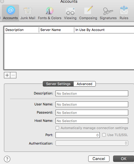 Turn off SSL in email - Apple Community