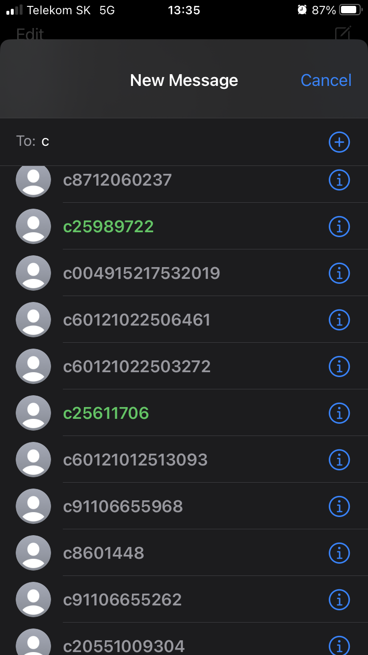 I have contacts in messages beginning wit… - Apple Community