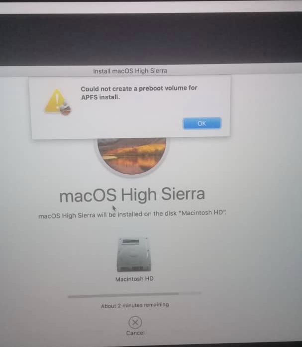 Macos Could Not Create Preboot Volume For Apfs Install Clubsrenew