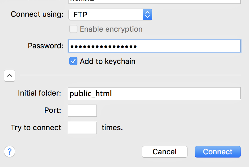Add Password to Keychain for Fetch FTP? - Apple Community
