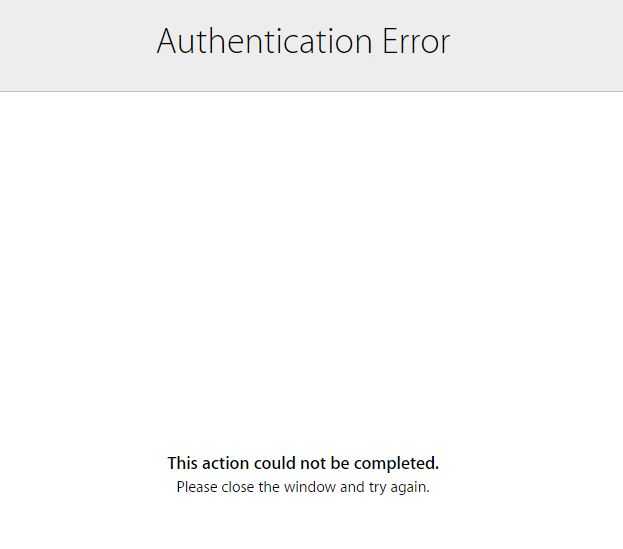 iCloud Authentication Error - Apple Community