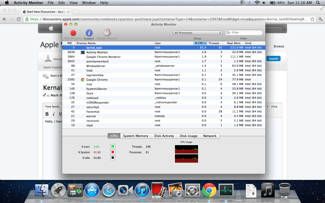 Kernel_task eating up my cpu - Apple Community