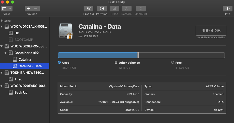 My Catalina Startup Disk space has disapp… - Apple Community