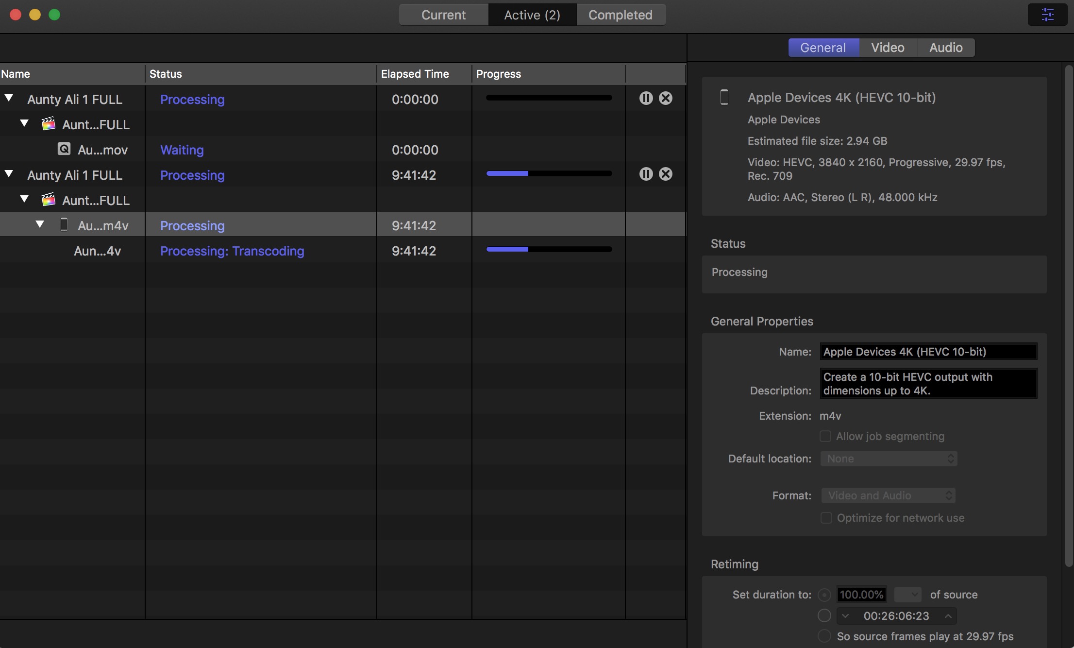 Compressor processing time - Apple Community