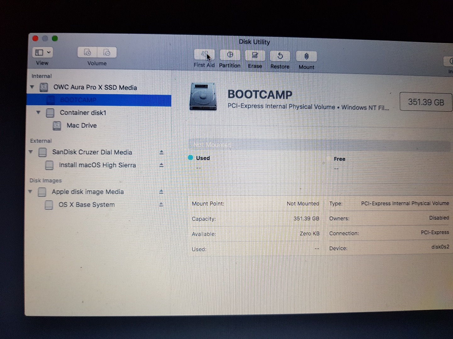 bootcamp doesn't mount.. please help - Apple Community