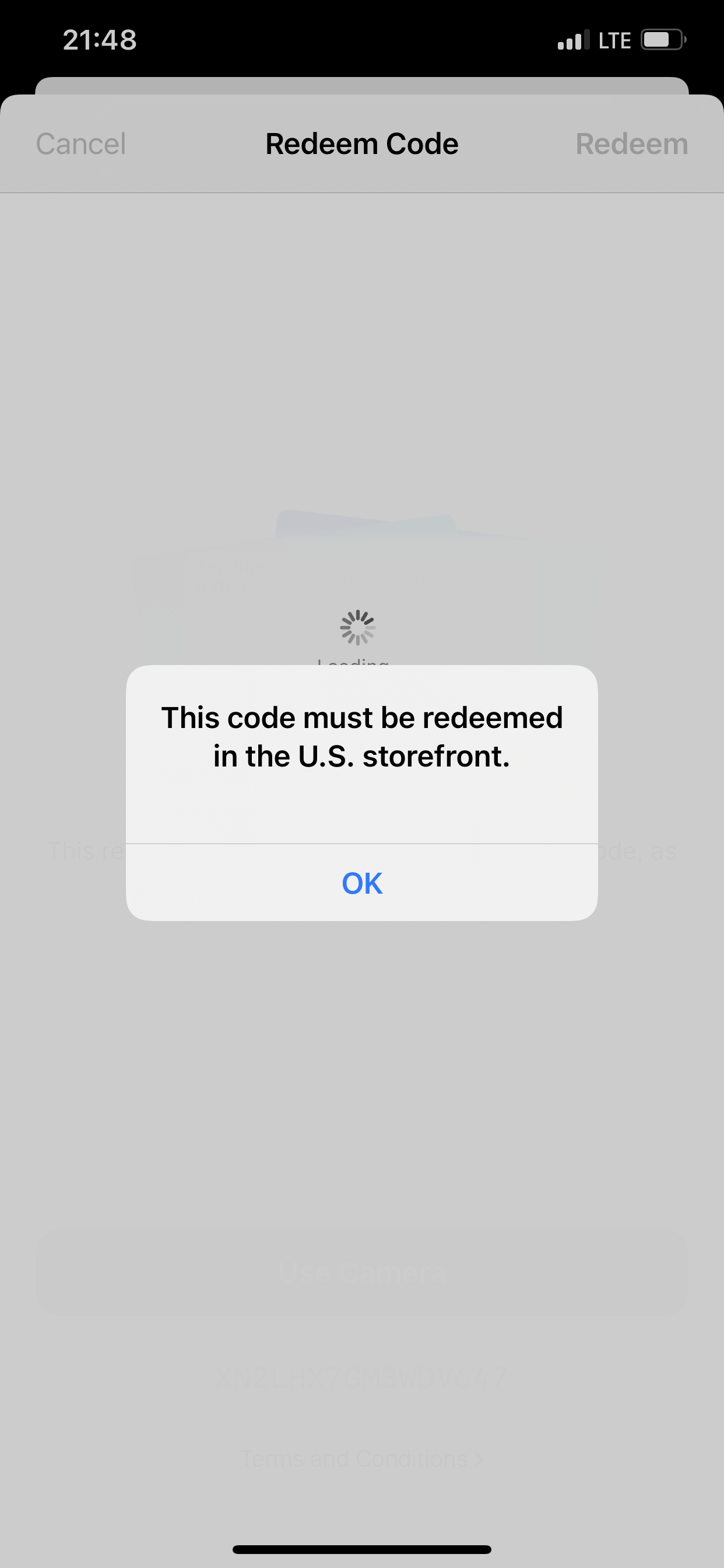 Can’t redeem my apple gift - Apple Community