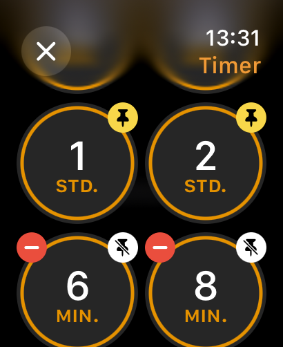 Clearing custom timers from iWatch - Apple Community