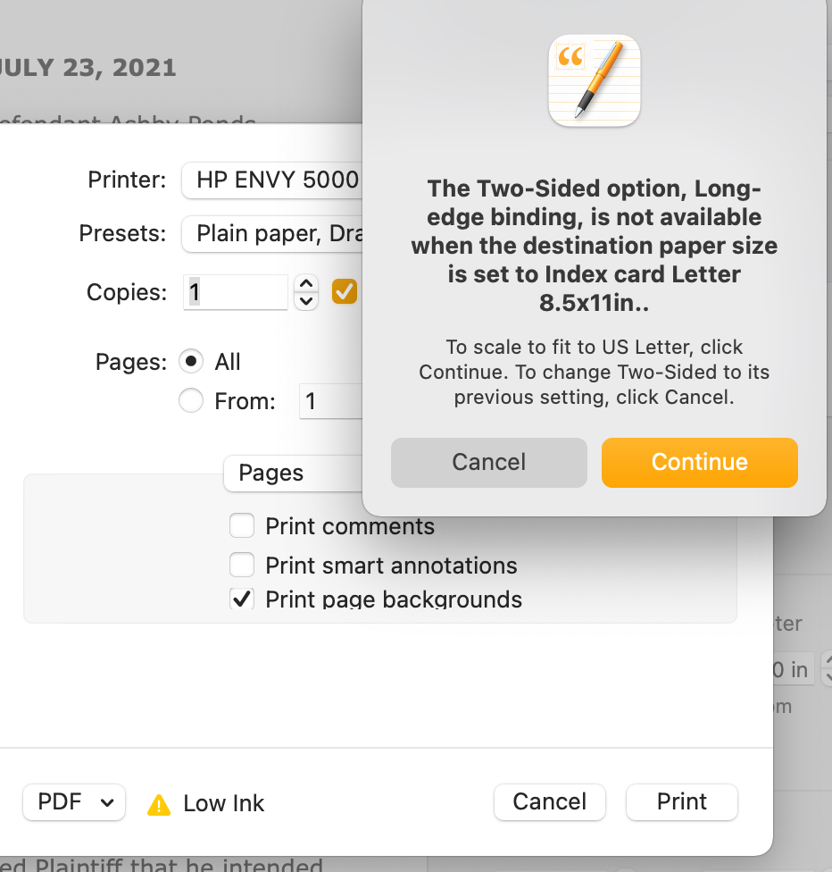 Why is Two-Sided printing not working in … - Apple Community