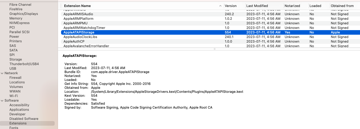 Apple kernel extensions are not signed af… - Apple Community